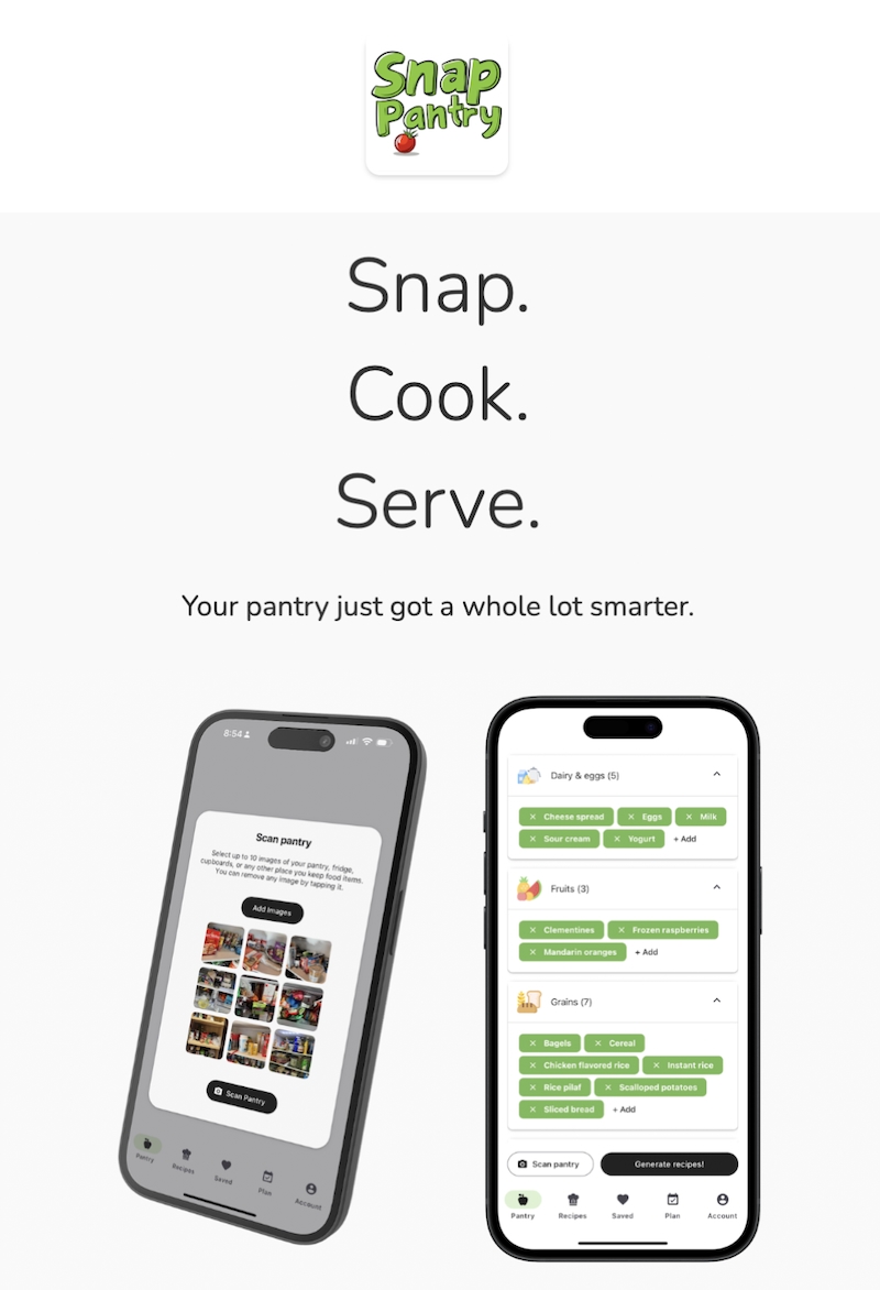 Snap Pantry | AI-Powered Pantry Management & Smart Recipes